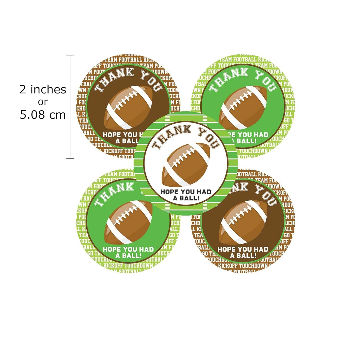 Football Game Thank You Sticker Labels – Adore By Nat Party Decorations