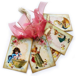 Vintage Style Girl Pastry Baker Chef Gift Tags – Adore By Nat Party ...