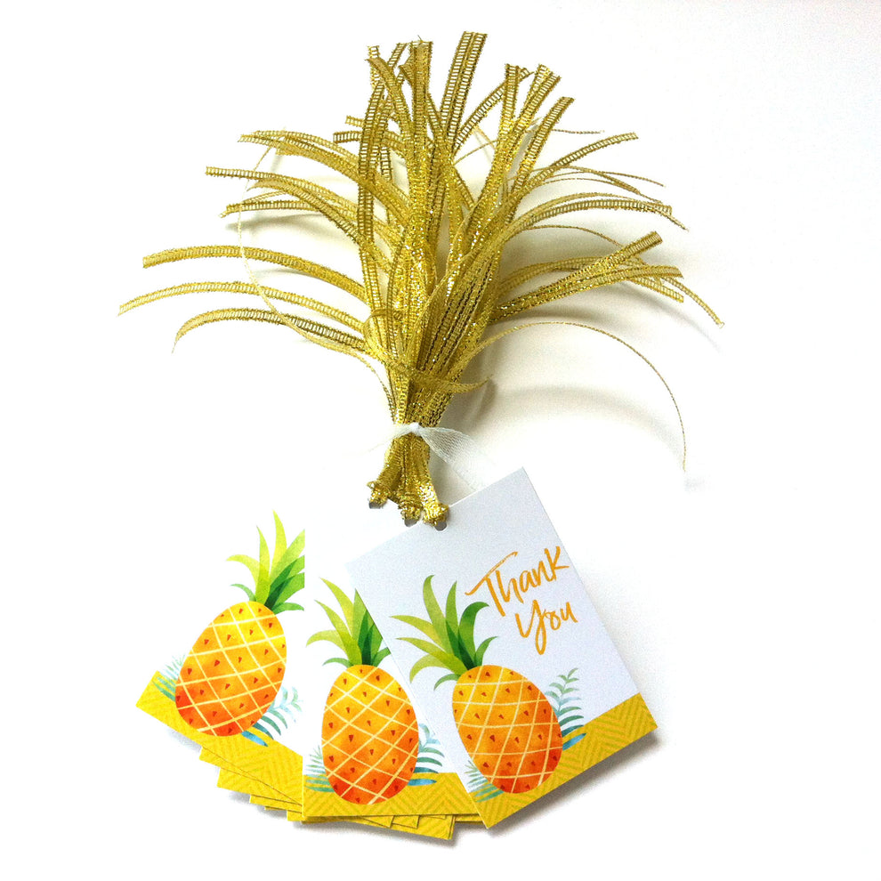 Pineapple Thank You Favor Tags – Adore By Nat Party Decorations