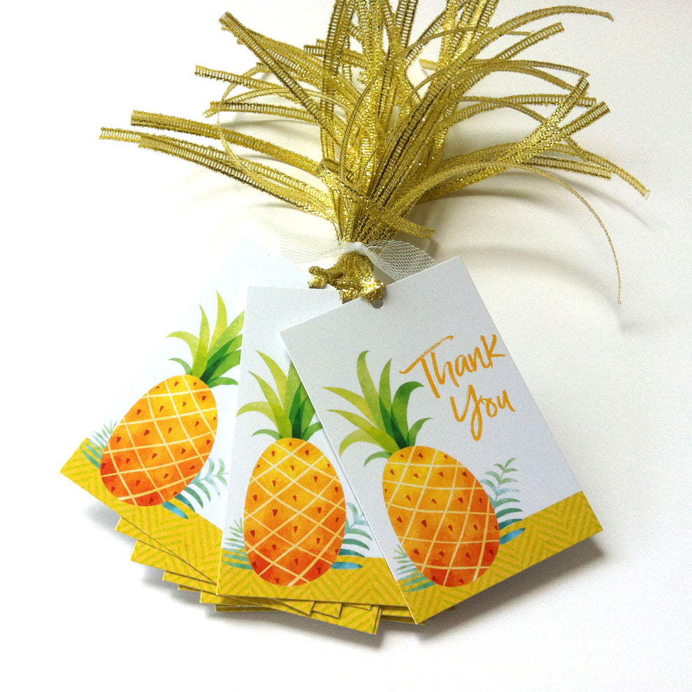 Pineapple Thank You Favor Tags – Adore By Nat Party Decorations