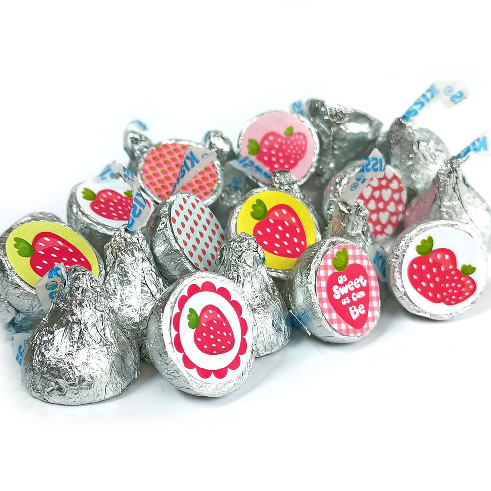 Strawberry Sticker Labels for Hershey's Kisses Chocolates – Adore By ...