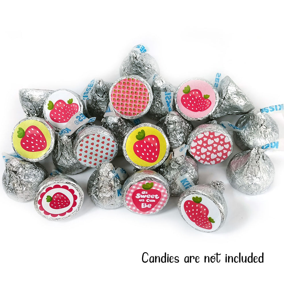 Strawberry Sticker Labels for Hershey's Kisses Chocolates – Adore By ...