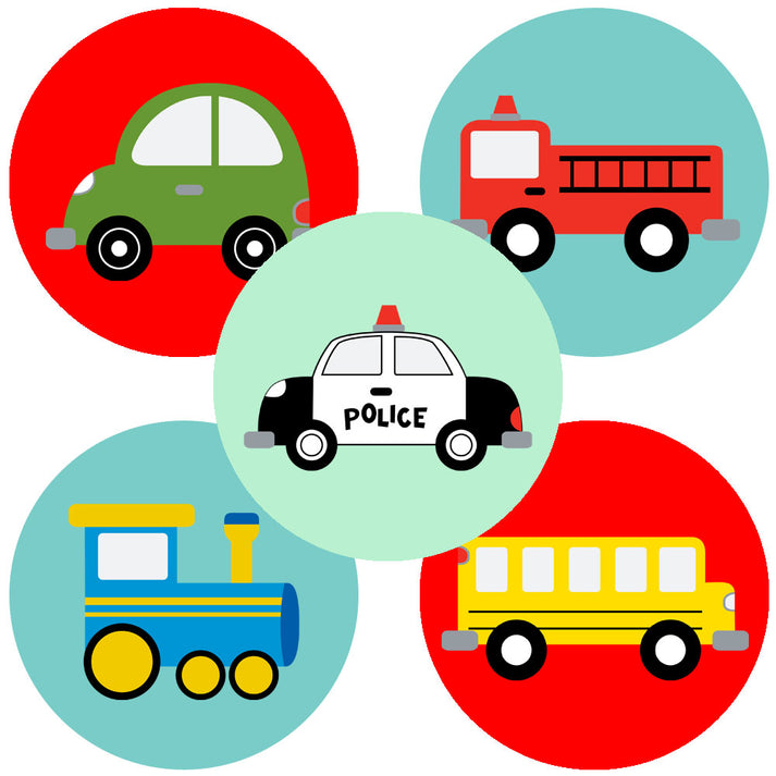 Transportation Sticker Party Favors Labels – Adore By Nat Party Decorations