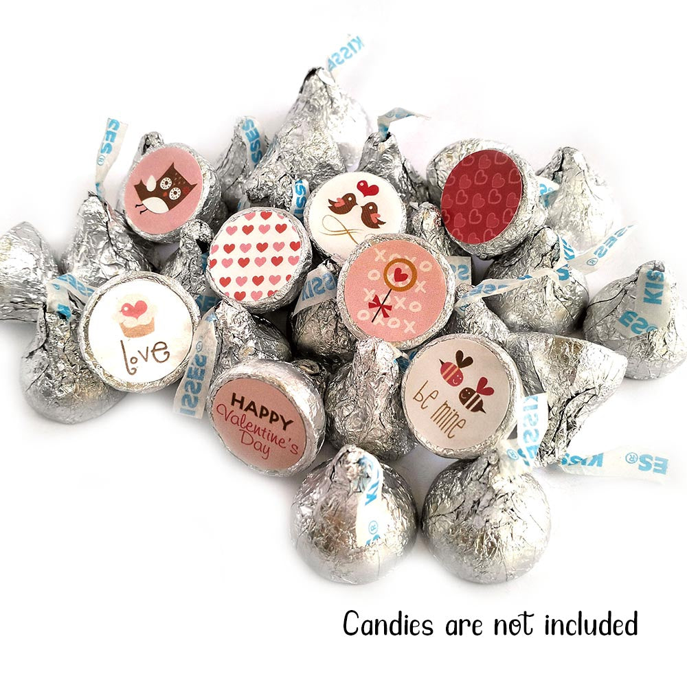 Valentine's Day Sticker Labels for Hershey's Kisses Chocolates – Adore ...