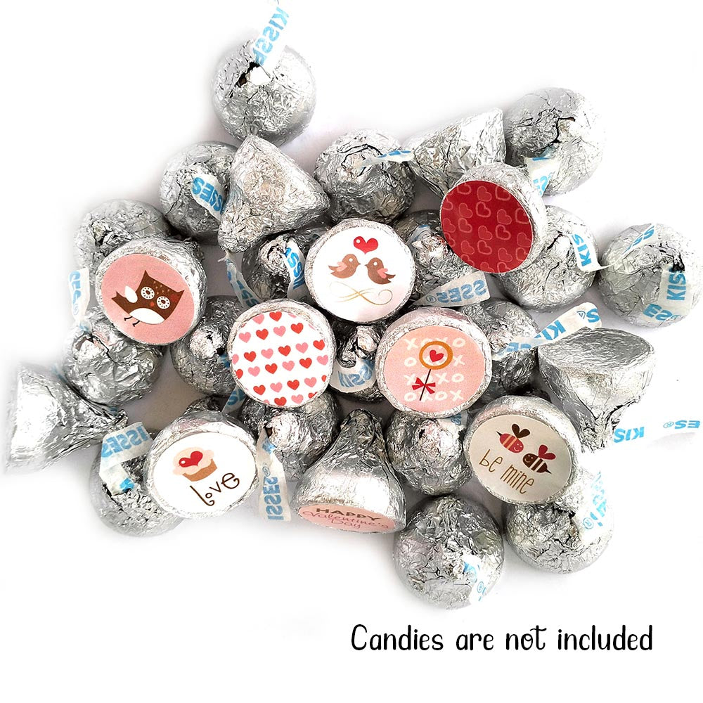 Valentine's Day Sticker Labels for Hershey's Kisses Chocolates – Adore ...