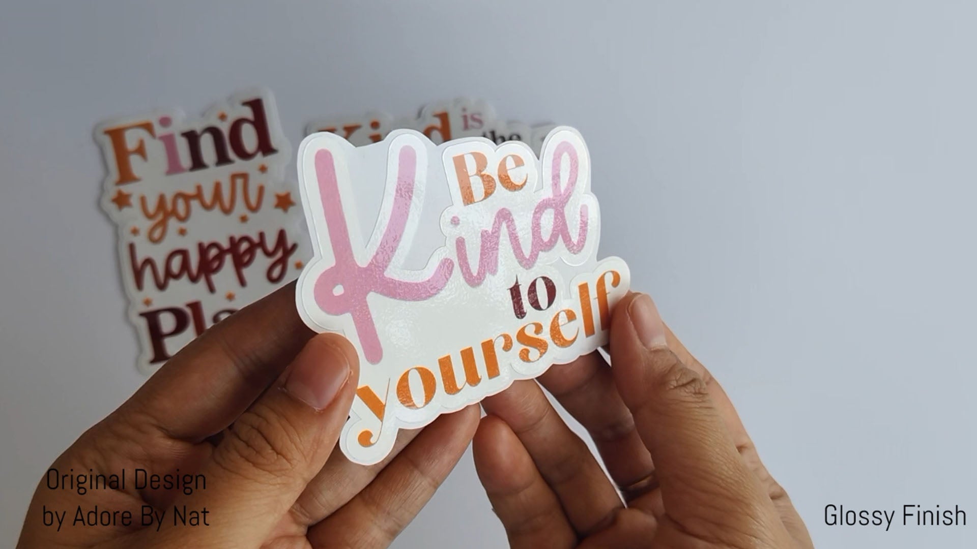 Words of Kindness Retro-Style Vinyl Sticker Set – Adore By Nat Party ...