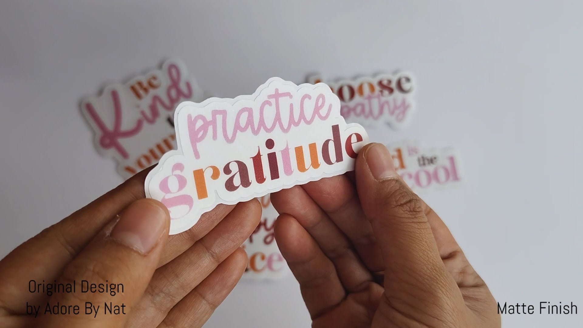 Words of Kindness Retro-Style Vinyl Sticker Set – Adore By Nat Party ...